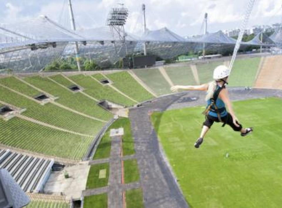 Walk the Roof of Munich Football Stadium and then Jump Back Down like ...